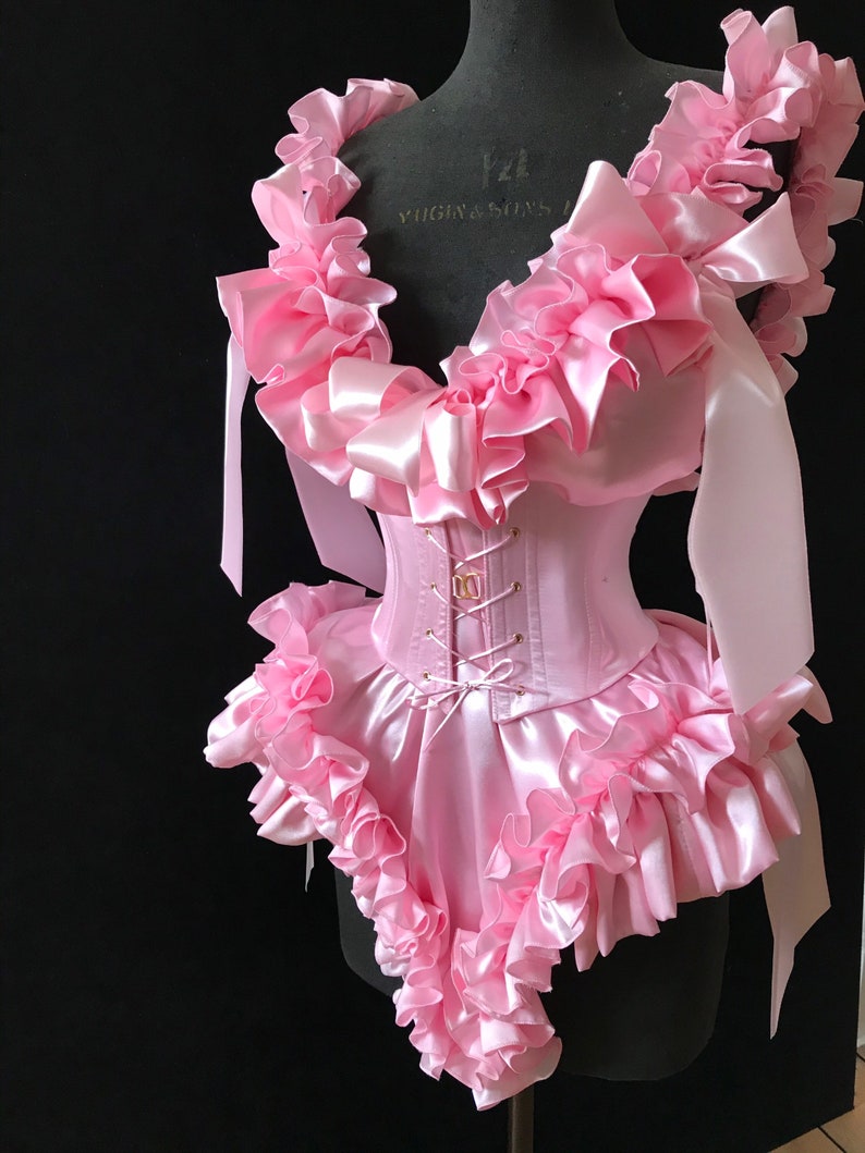 Sissy Satin Teddy And Waist Cincher By The Luxury Brand Yes Mistress
