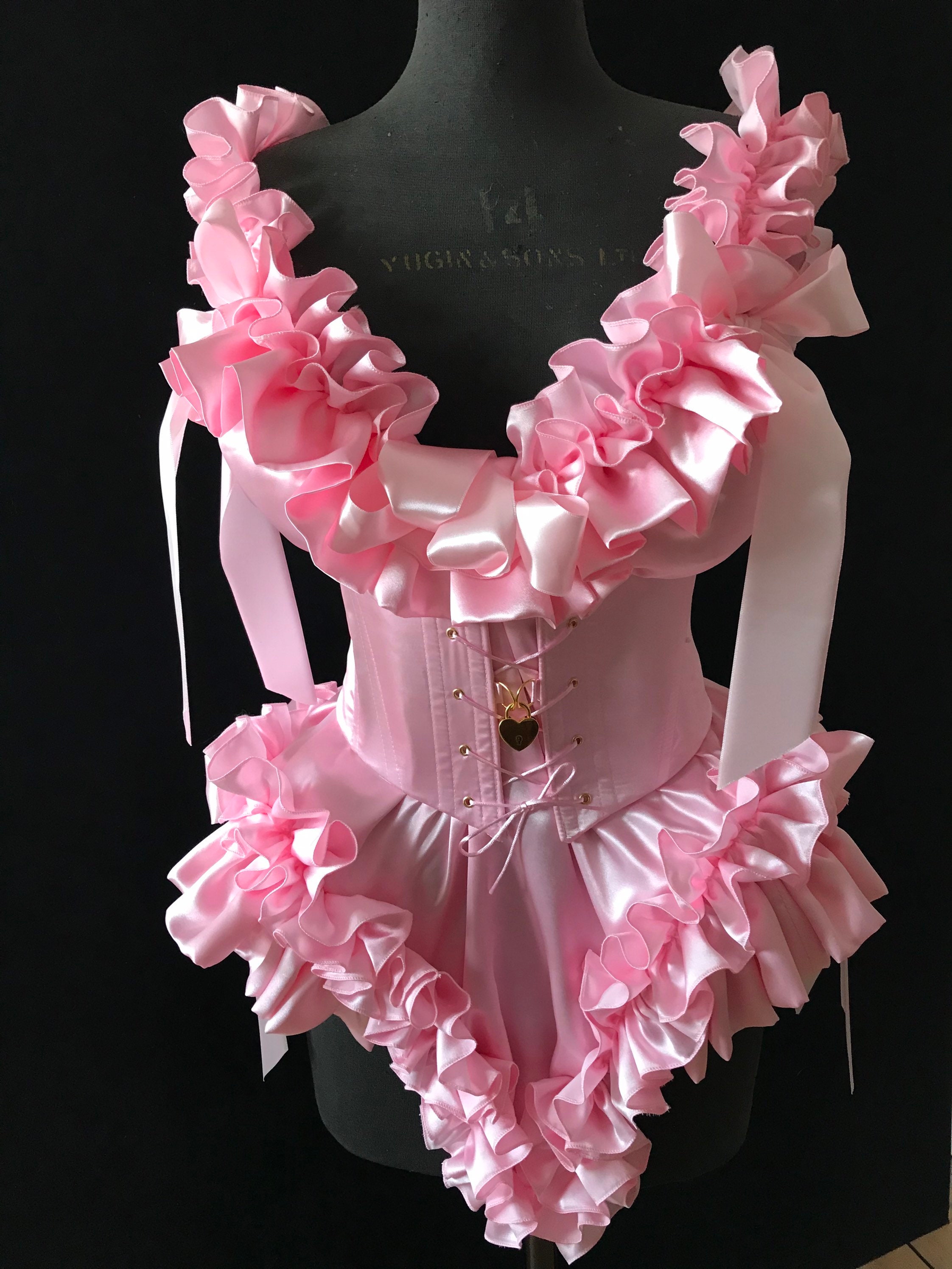 SISSY SATIN Teddy/ Playsuit by the Luxury Brand Yes Mistress. the ...