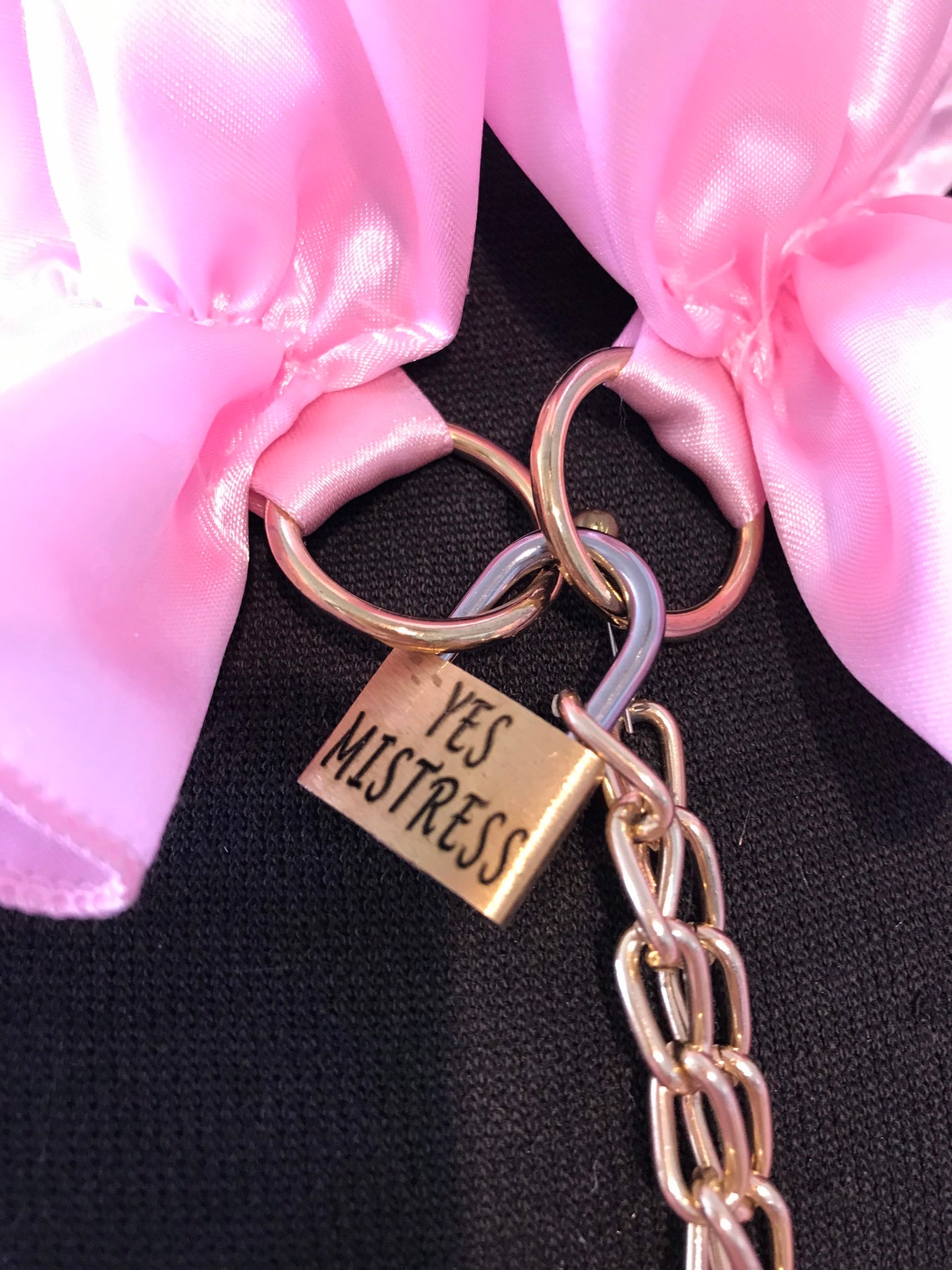 Sissy Satin Locking Collar Etsy
