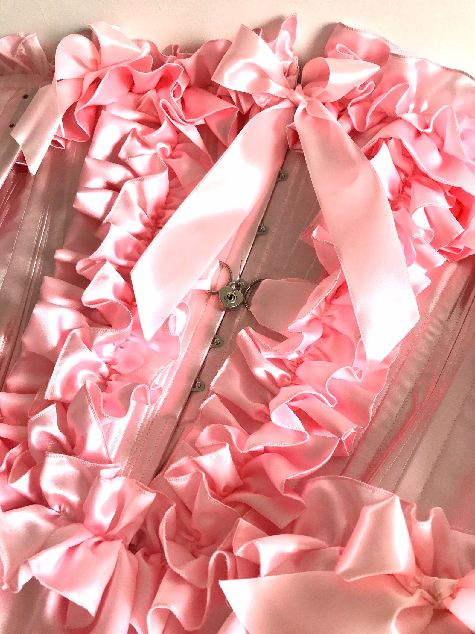 SISSY SATIN Lockable Corset. for an Hourglass Feminine Figure. A Rare ...