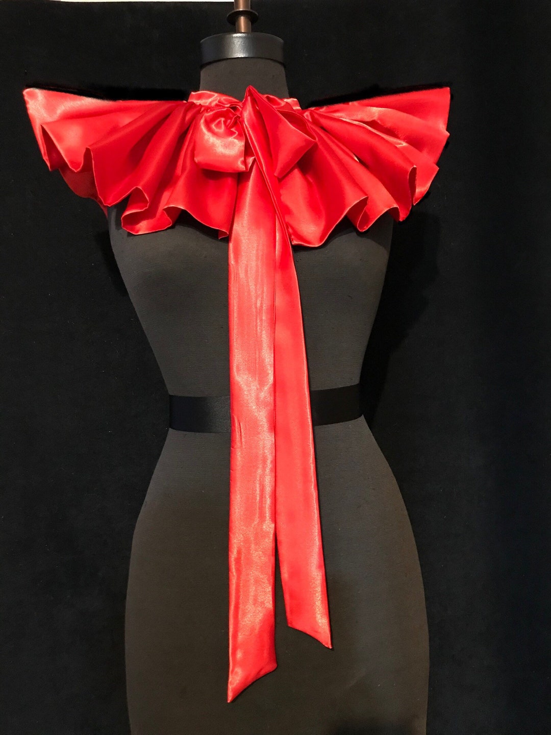 SISSY SATIN Ruffle Collar by the Luxury Brand Yes Mistress - Etsy