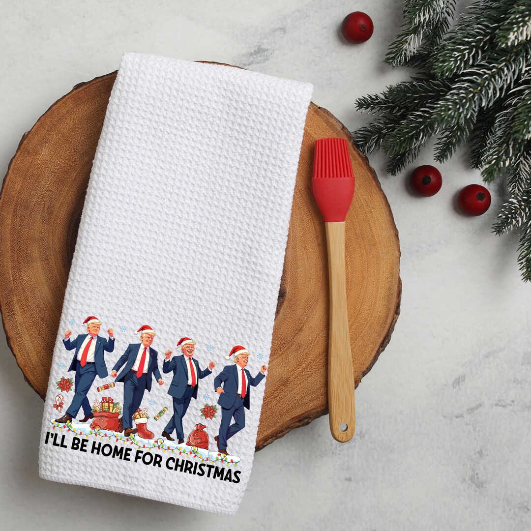 Funny Trump Christmas Kitchen Towel - Victory Dance Microfiber Decor - Etsy