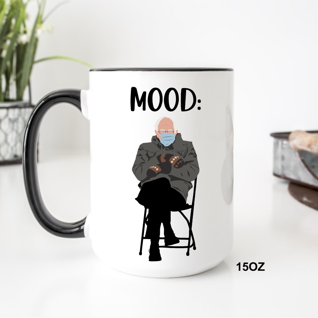 Bernie Sanders Inauguration Mittens Mug, Funny Viral Meme Gift - Etsy