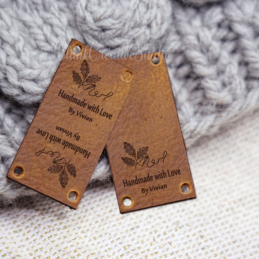 Leather Tags With Rivets,labels for Handmade Items,sewing & Knitting ...