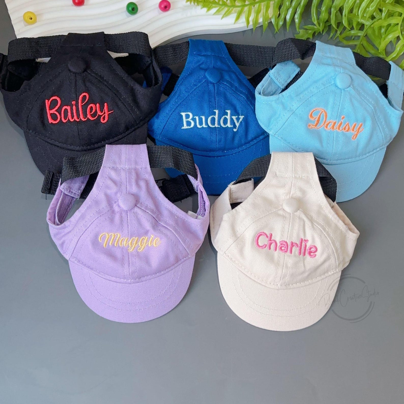 Embroidered Pets Hats With Name, Custom Cat Dog Hat, Personalized Name ...