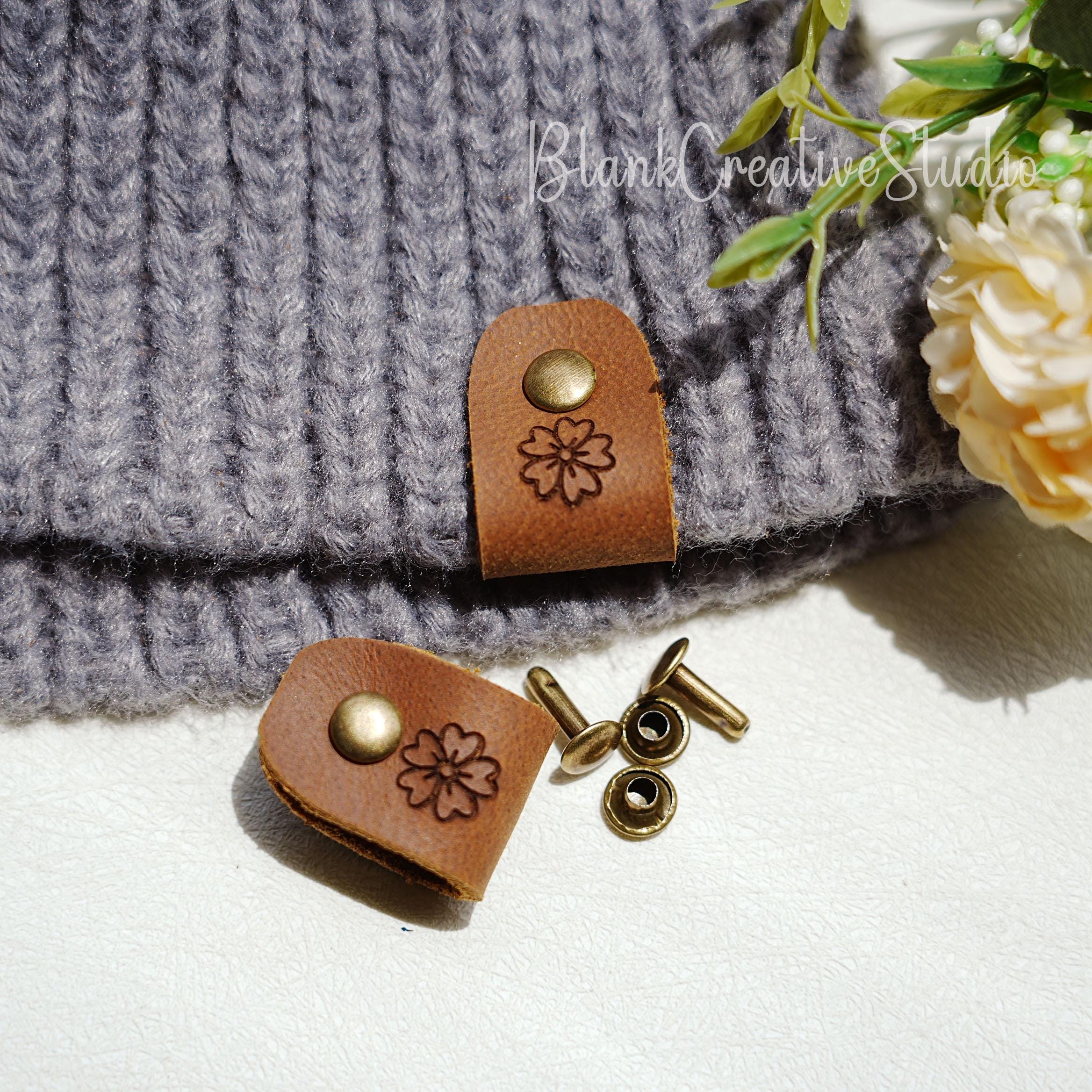Custom Labels With Metal Rivet,knitting Beanie Tags,personalized Real ...