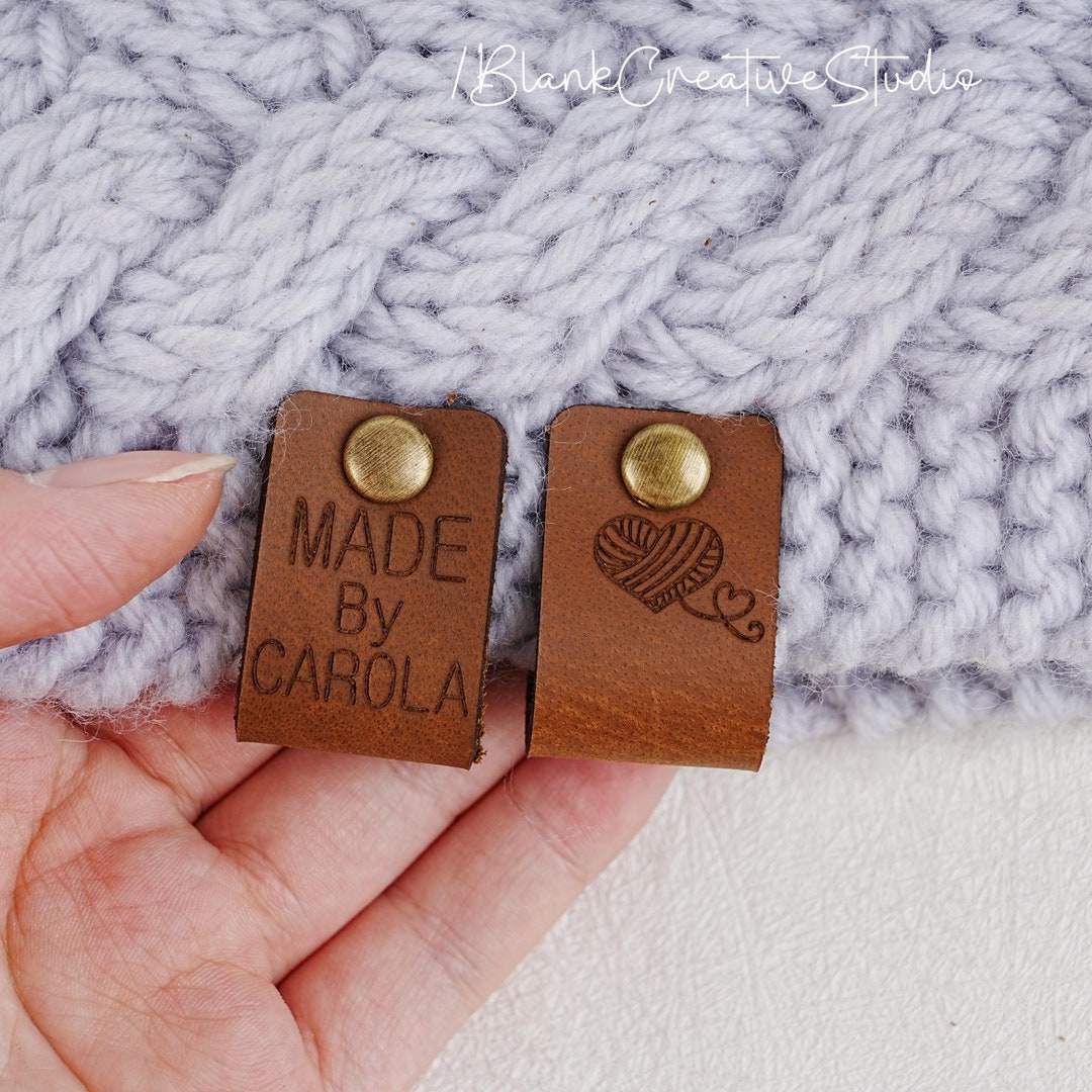 2.75x0.78 Inches Custom Real Leather Tag,leather Labels for Knit or ...