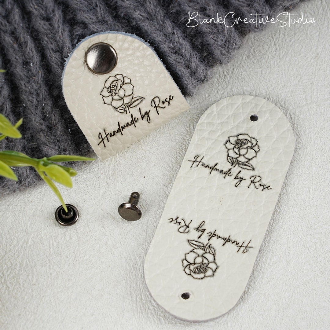 Custom Tags for Knits Beanies,real Leather Labels for Handmade Items ...