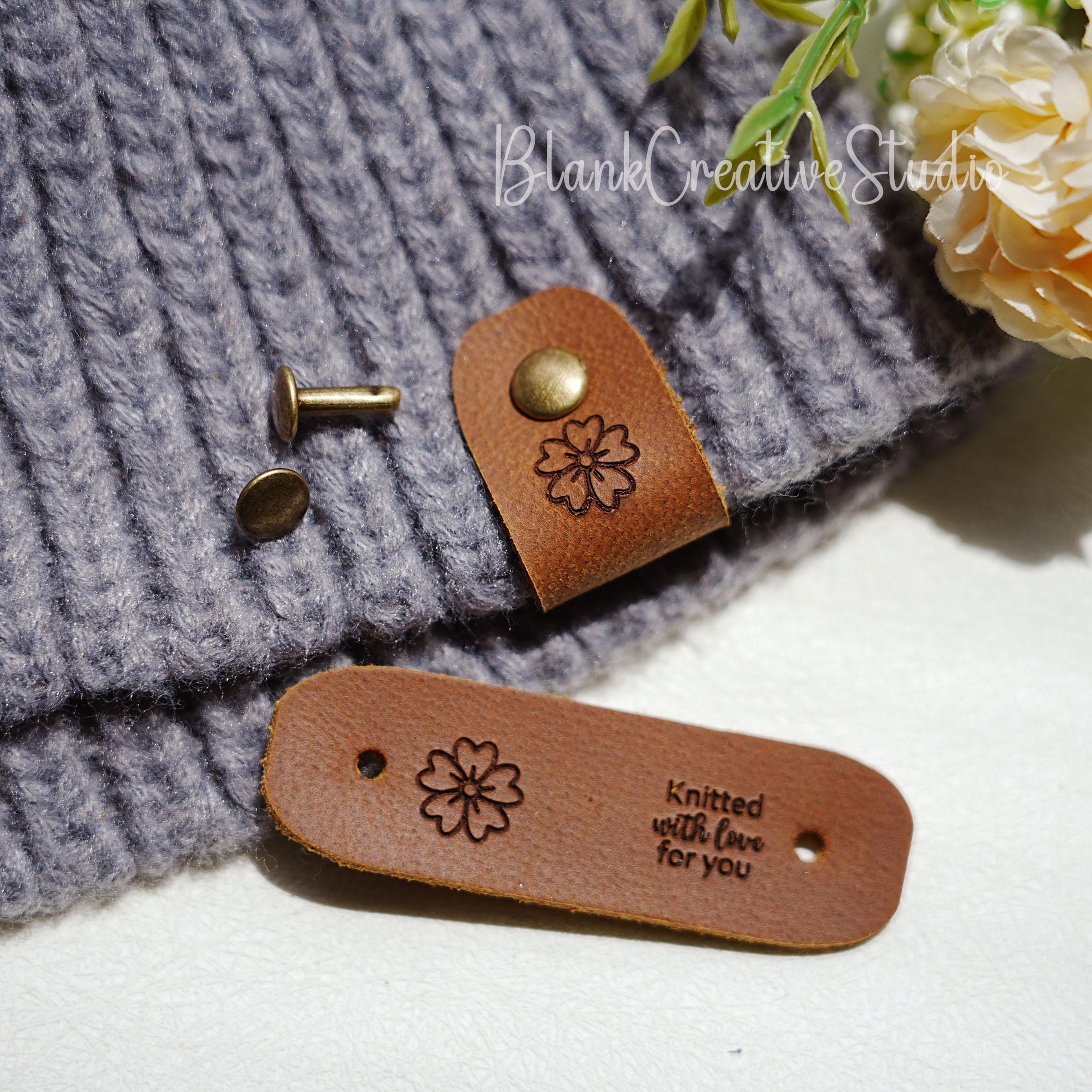 Custom Labels With Metal Rivet,knitting Beanie Tags,personalized Real ...