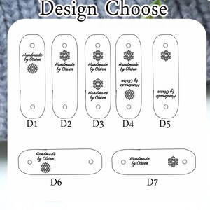 Custom Name Labels,your Design Your Log Real Leather Tags,knitting ...