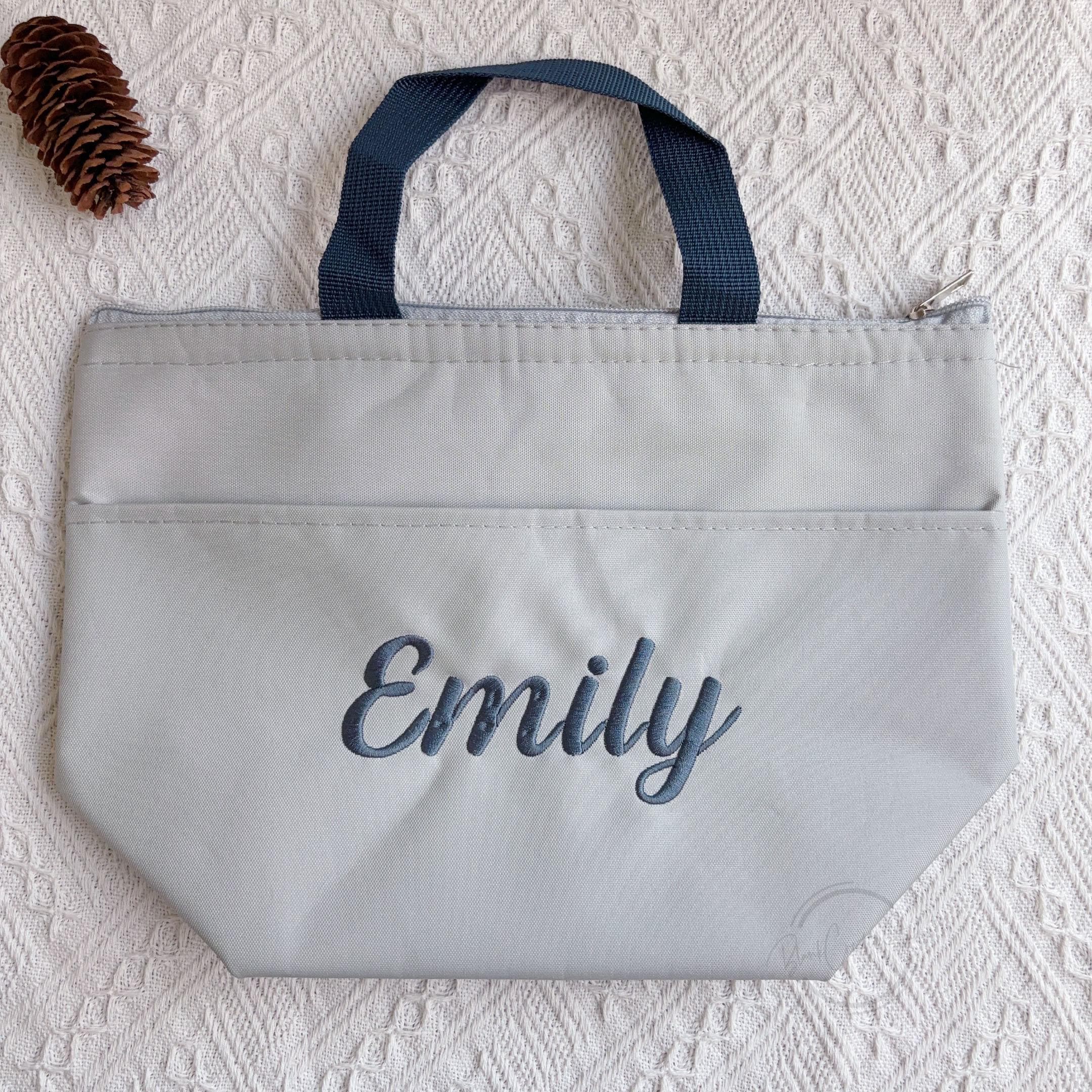 4 Color Custom Name Lunch Bag, Embroidered Lunch Bag for Her, Insulated ...