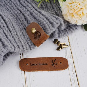 Custom Text Yarn Ball Labels,custom Your Logo Real Leather Labels ...