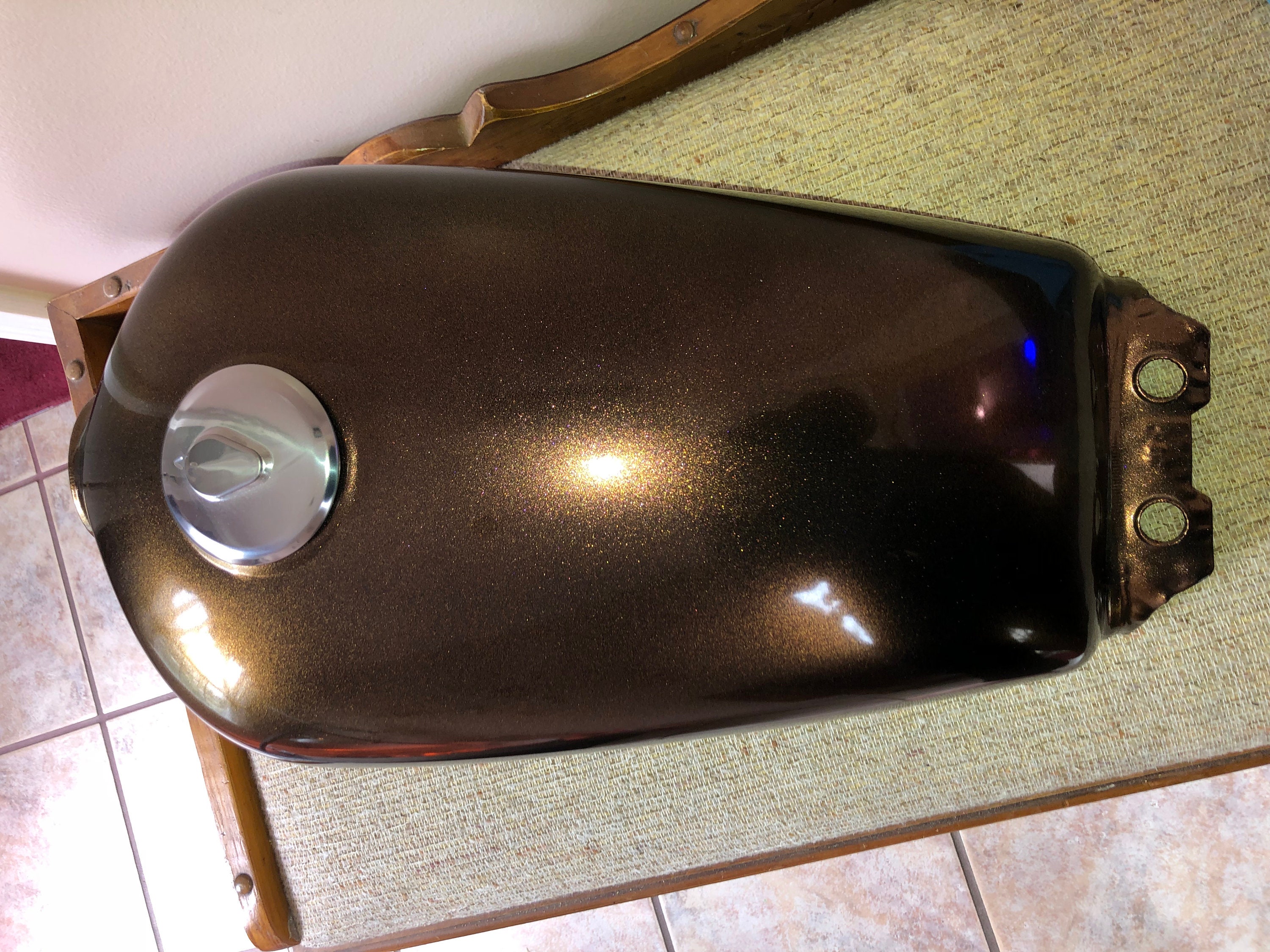 Custom Painted Extra Flake Copper Metallic Suzuki GN125 250 Motorcycle ...