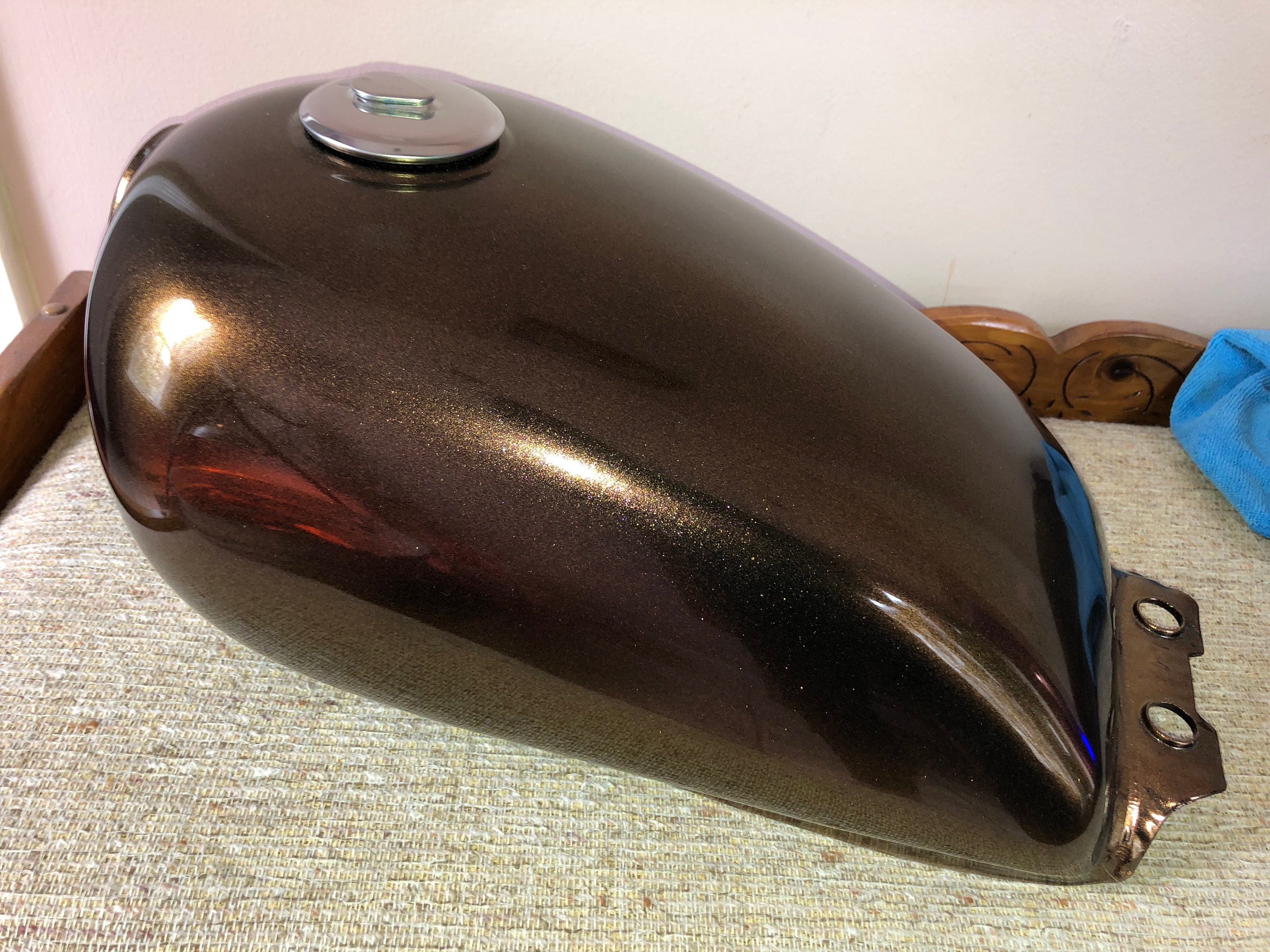 Custom Painted Extra Flake Copper Metallic Suzuki GN125 250 Motorcycle ...