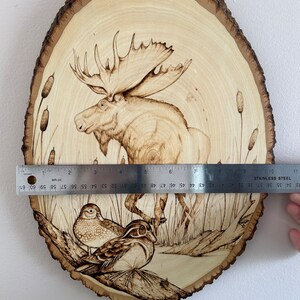 Wood Burned Moose and Wood Duck Pair. Wall Hanging Artwork. Moose and ...