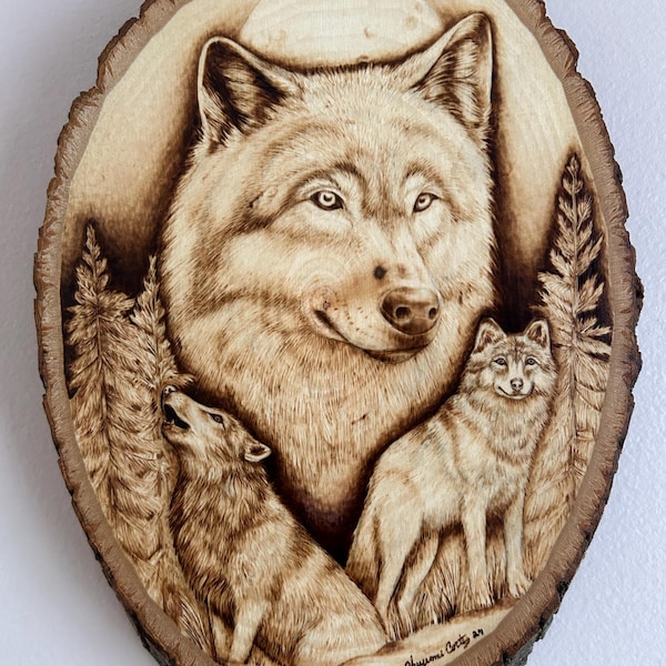 Wood Burned Bison and Sweetgrass Art on Basswood. Pyrography Art ...