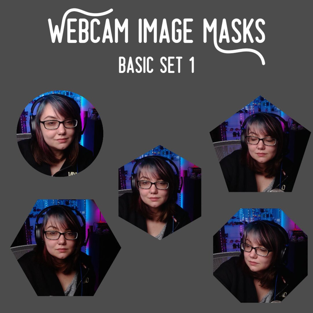 Basic Webcam Shapes for Streamers 8 Webcam Image Masks for Twitch ...