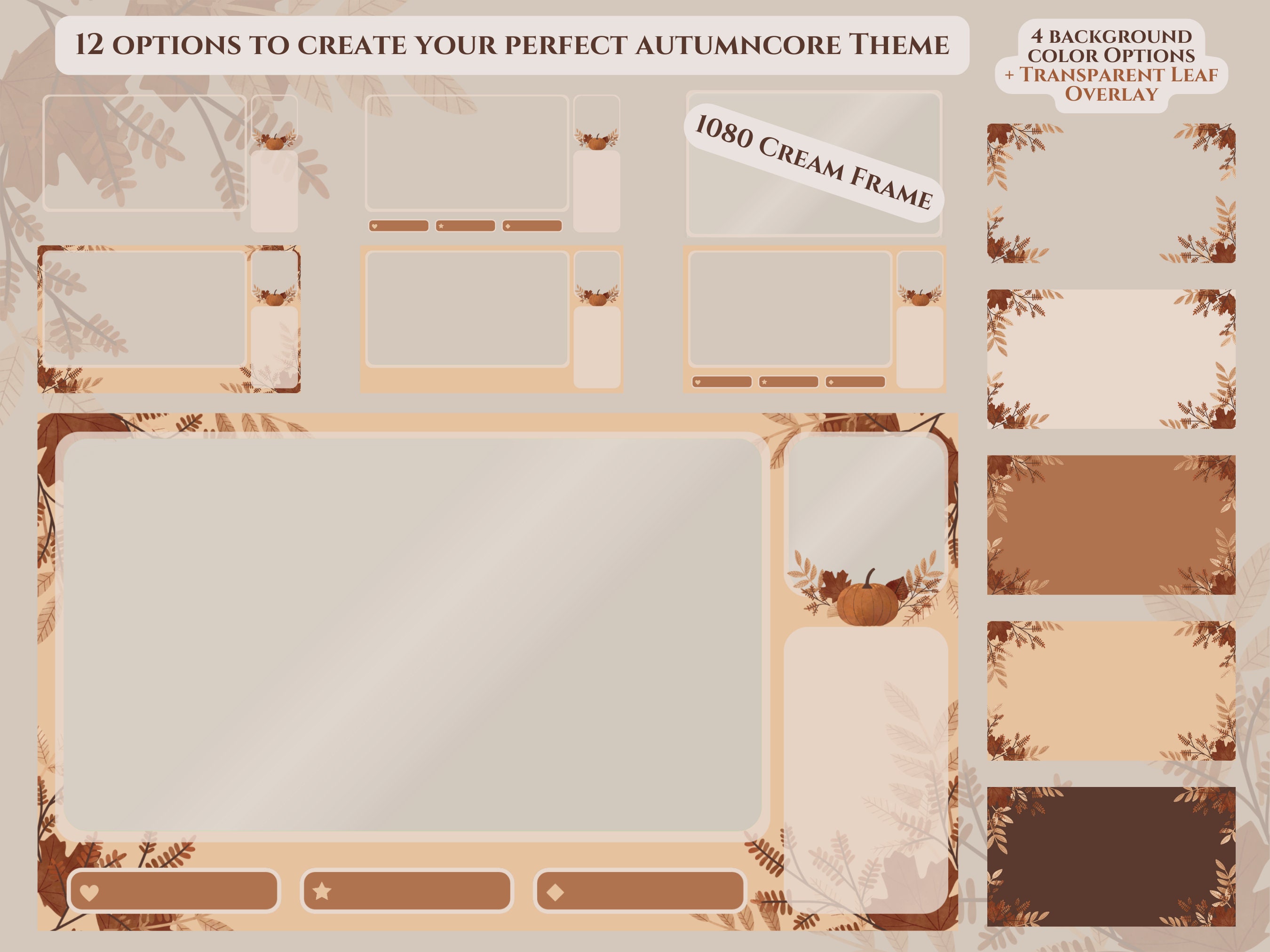 Animated - Autumncore Overlay Set for Twitch Streamers - Fall Themed ...