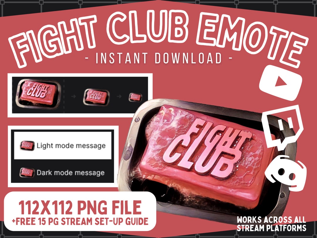 Fight Club Soap Twitch Emote for Twitch Streamers Overlay Stream Emote ...