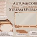 Animated Autumncore Overlay Set for Twitch Streamers Fall Themed Streamer Overlay Package Witchy ...