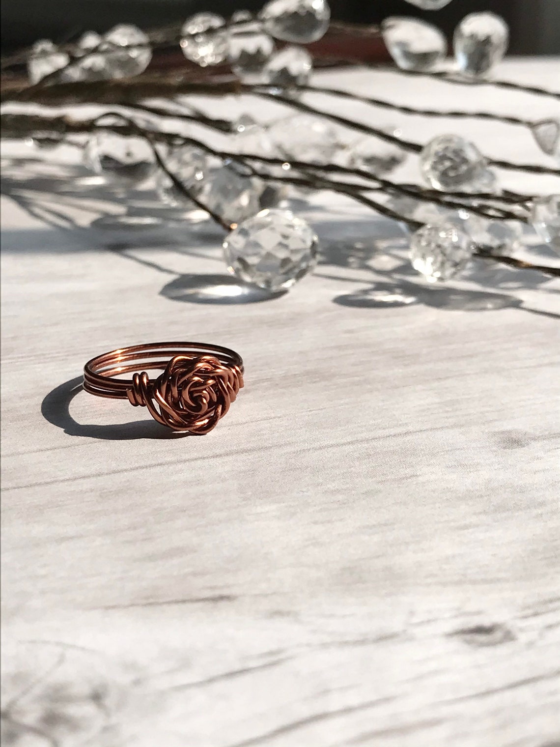 The Lillith Handmade Wire-wrapped Rose Ring Floral Silver - Etsy