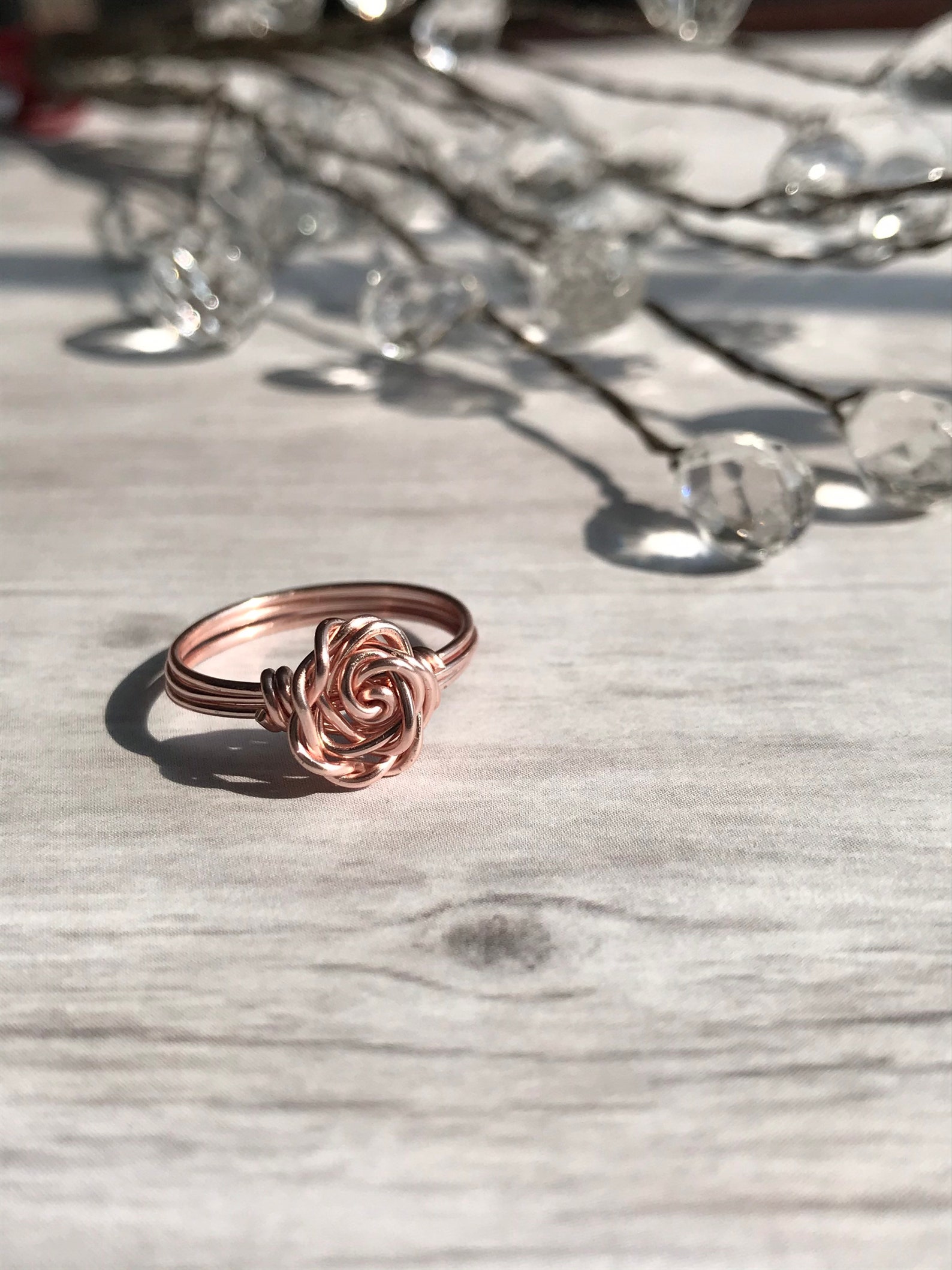 The Lillith Handmade Wire-wrapped Rose Ring Floral Silver | Etsy