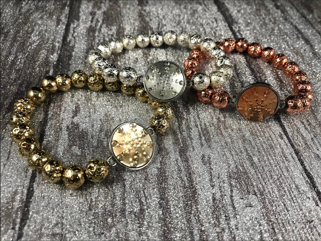 The Nikki | Handmade Bead Bracelet, Women’s Bracelets, Metallic ...