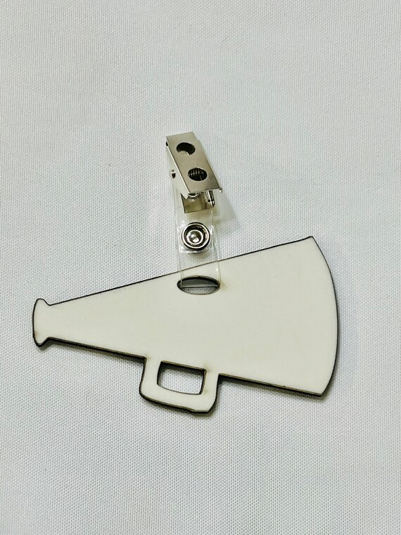 Cheer Megaphone Name Badge Name Tag Sublimation Blanks - Etsy