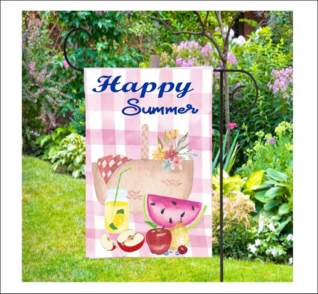 Garden Flag Svg, 12 X 18 Flag Svg, Picnic Digital Designs, Garden Flag ...