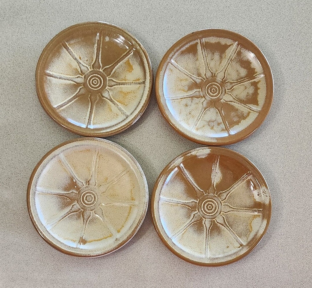 Vintage FRANKOMA 4 Small Wagon Wheel 5 1/4 Inch Diameter Plates in ...