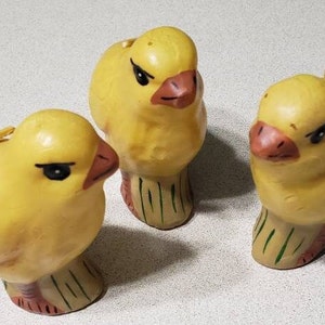 3 Vintage Angry Chick Chicken Candles for Spring Easter, Unused. - Etsy