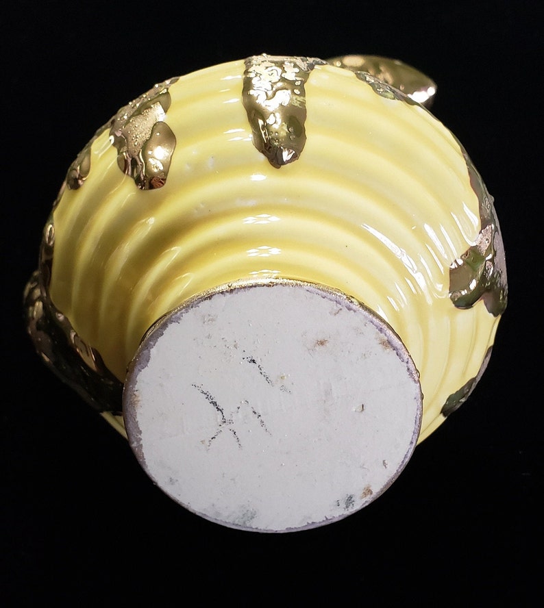 Vintage MCM SAVOY Weeping Gold Pitcher Ewer Vase Yellow | Etsy