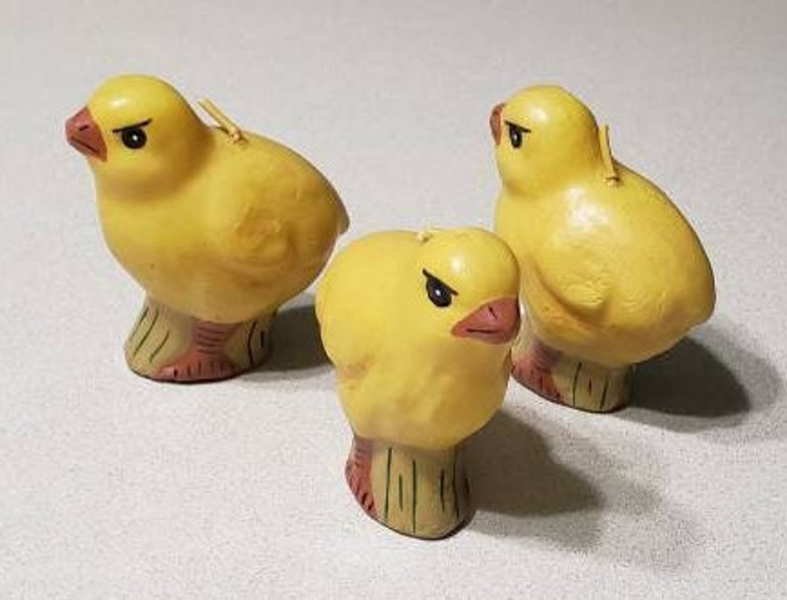 3 Vintage Angry Chick Chicken Candles for Spring Easter, Unused. - Etsy