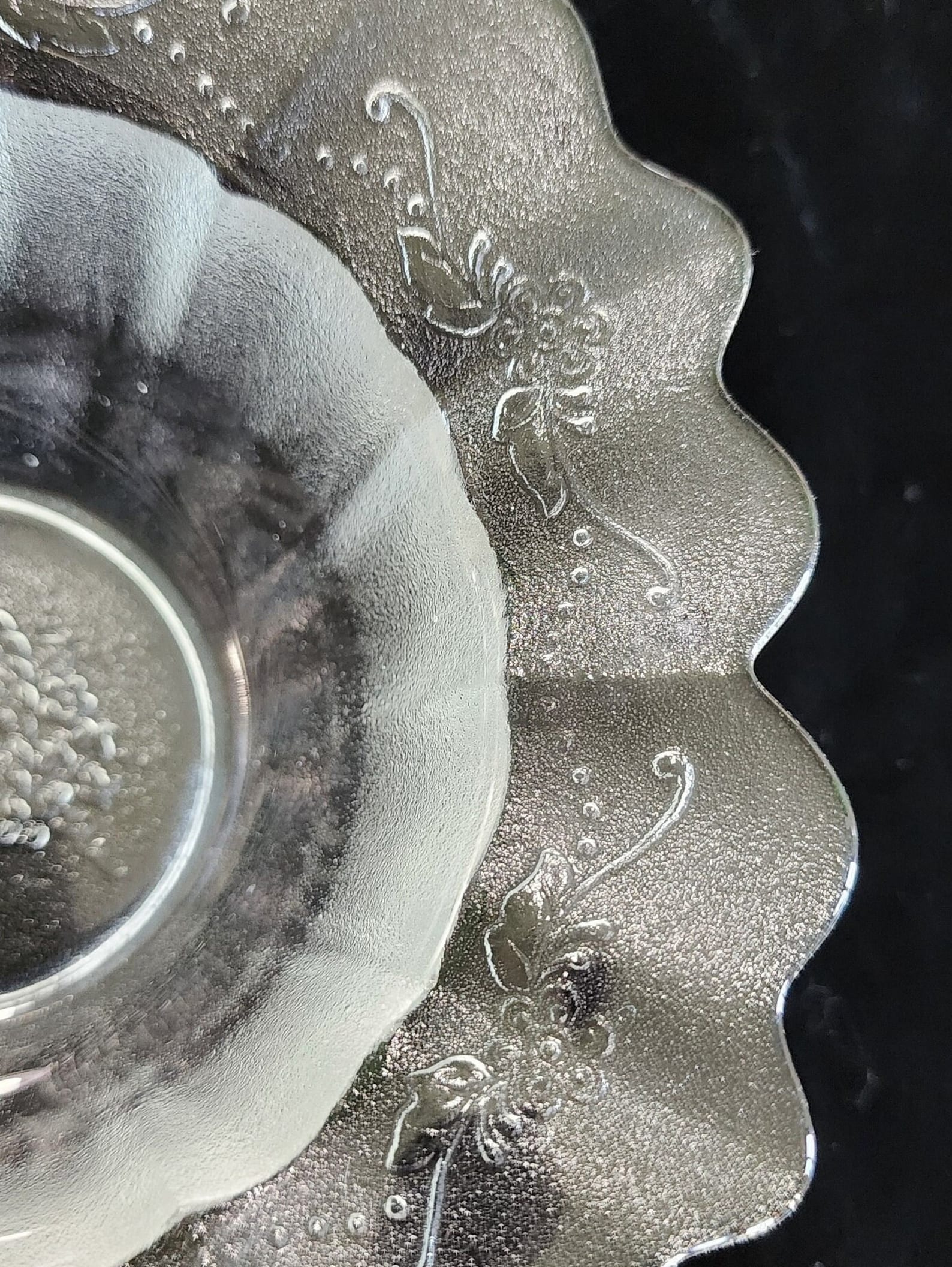 Vintage GOEBEL Crystal Decorative Medium Bowl With Bouquet in Basket at ...