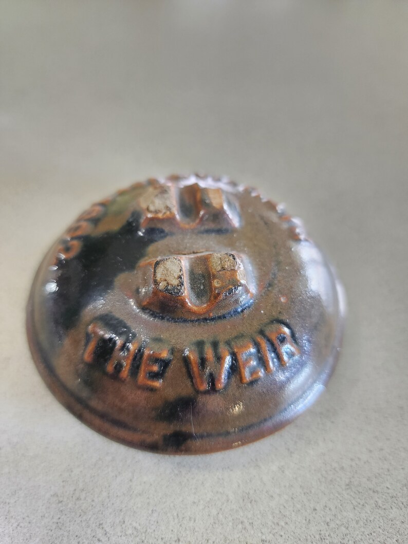 Vintage 'the Weir' Brown Lid for Crock Canning Jar Patent March 1892. 3 ...