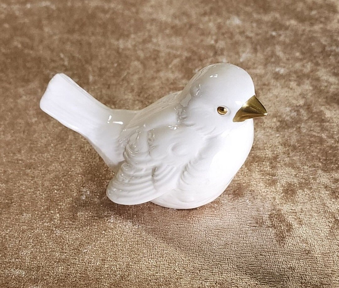 Vintage GOEBEL West Germany Small Bird Sparrow Porcelain White With ...