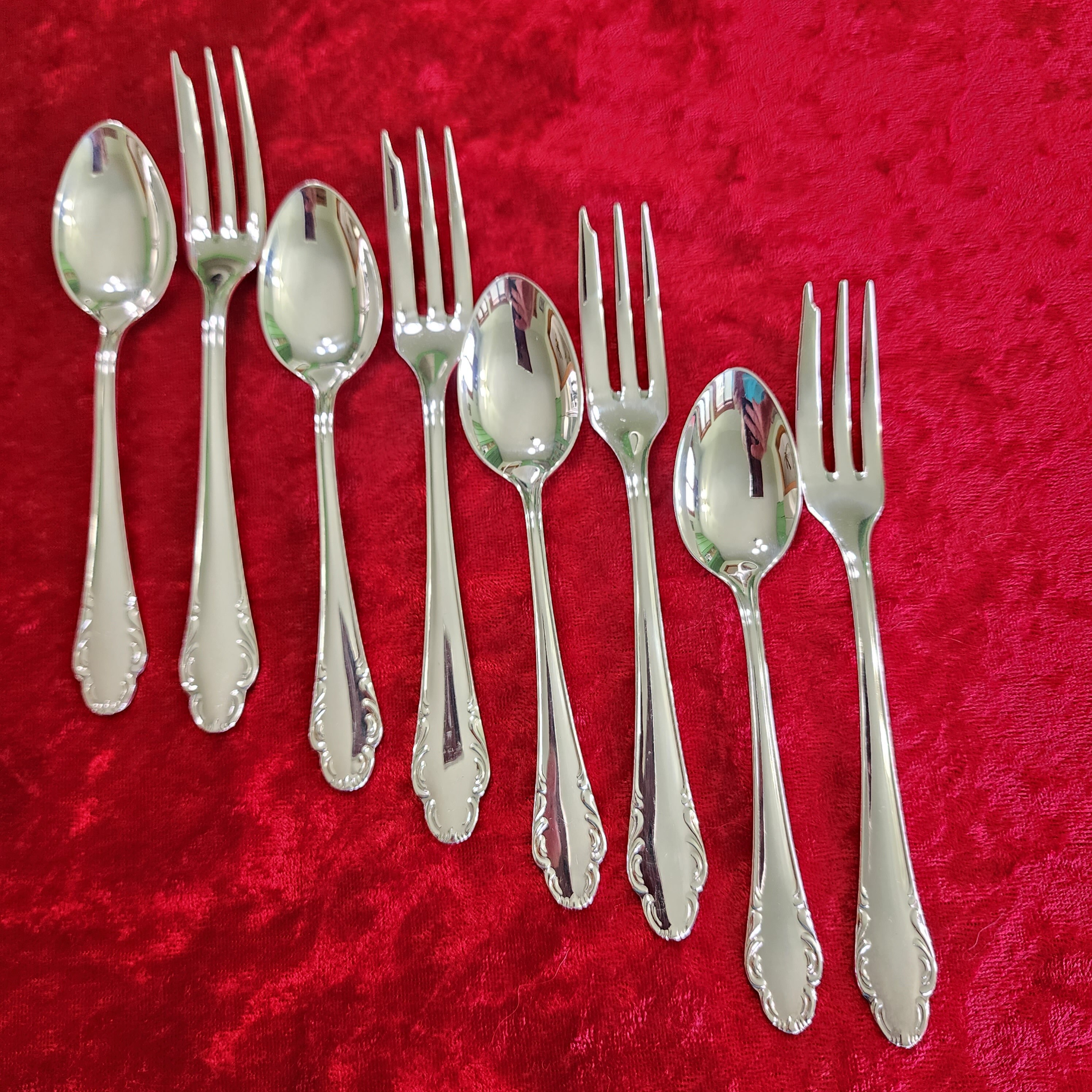 Vintage Dessert Set Silverplate 4 Place Settings. 4 Coffee Beverage ...
