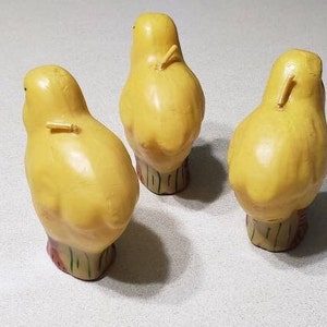 3 Vintage Angry Chick Chicken Candles for Spring Easter, Unused. - Etsy