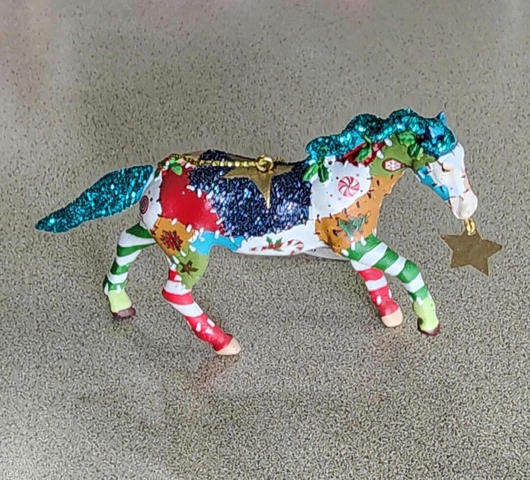 Beautiful Trail of Painterd Ponies Ornament Holiday PATCHWORK PONY by ...