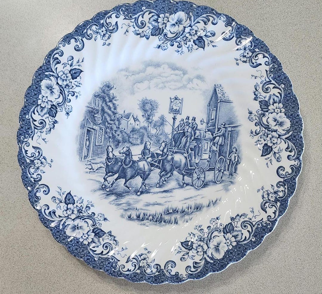 Vintage Johnson Brothers Regency Coaching Scenes Transferware Dinner ...
