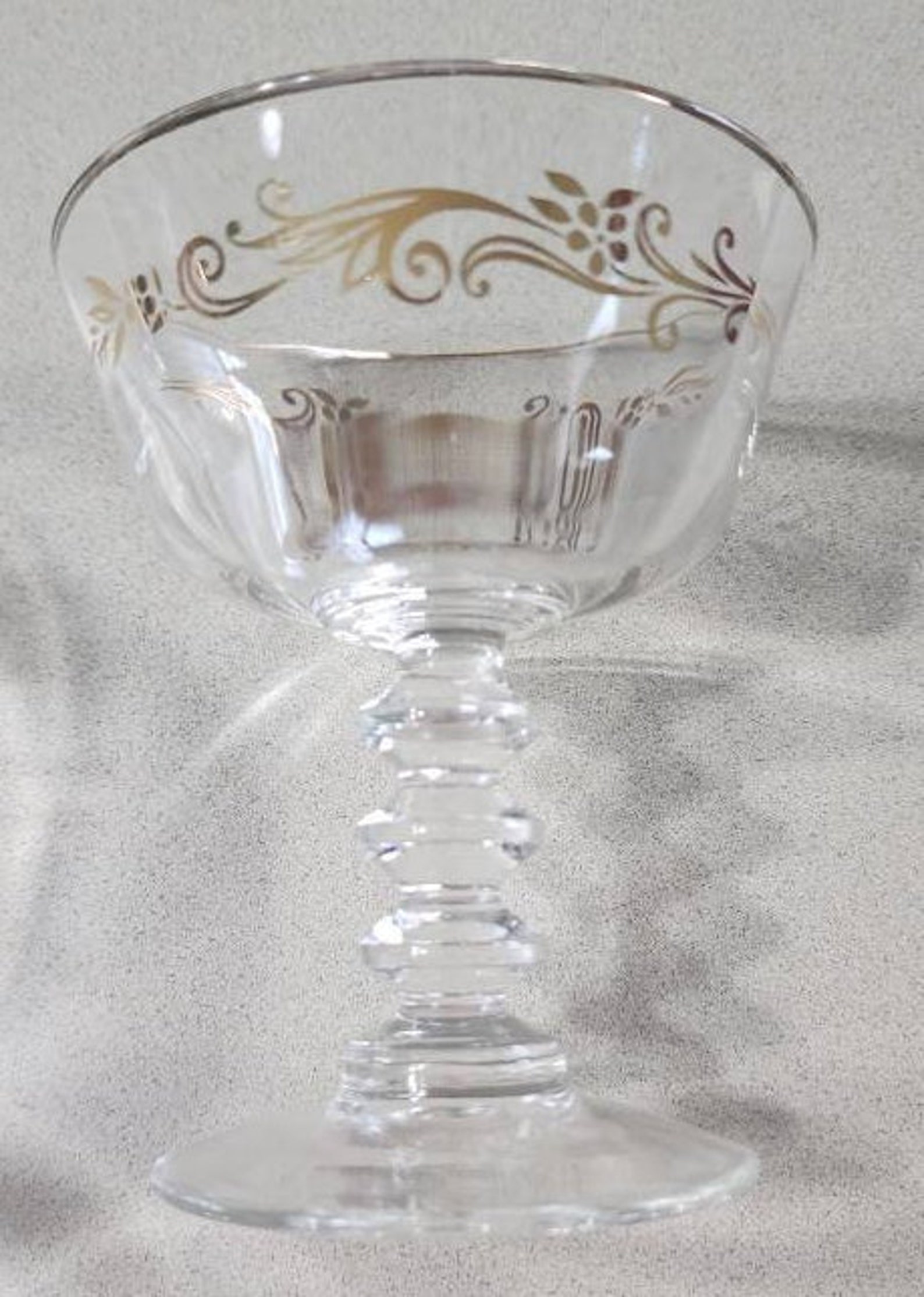 Vintage Lifetime Gold Crown 4 Sherbets, Homer Laughlin Match Dinnerware ...