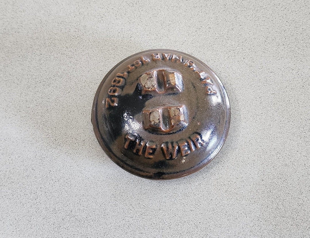 Vintage 'the Weir' Brown Lid for Crock Canning Jar Patent March 1892. 3 ...