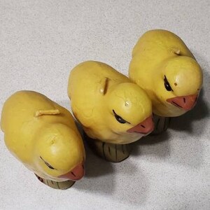 3 Vintage Angry Chick Chicken Candles for Spring Easter, Unused. - Etsy
