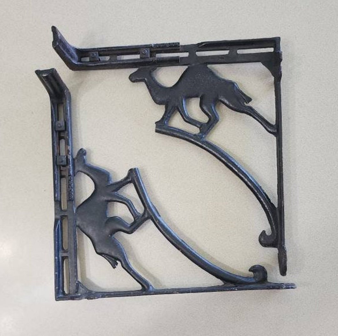 Rare Steampunk Vintage Camel Cast Iron Shelf Brackets From 1920's Influenced by Discovery of ...