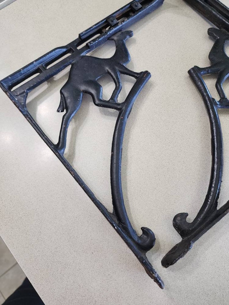 Rare Vintage Camel Steampunk Cast Iron Shelf Brackets From - Etsy