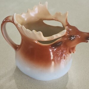 Vintage Austrian Moose Small Pitcher Creamer Saucek. 4 1/2 Inches Tall ...
