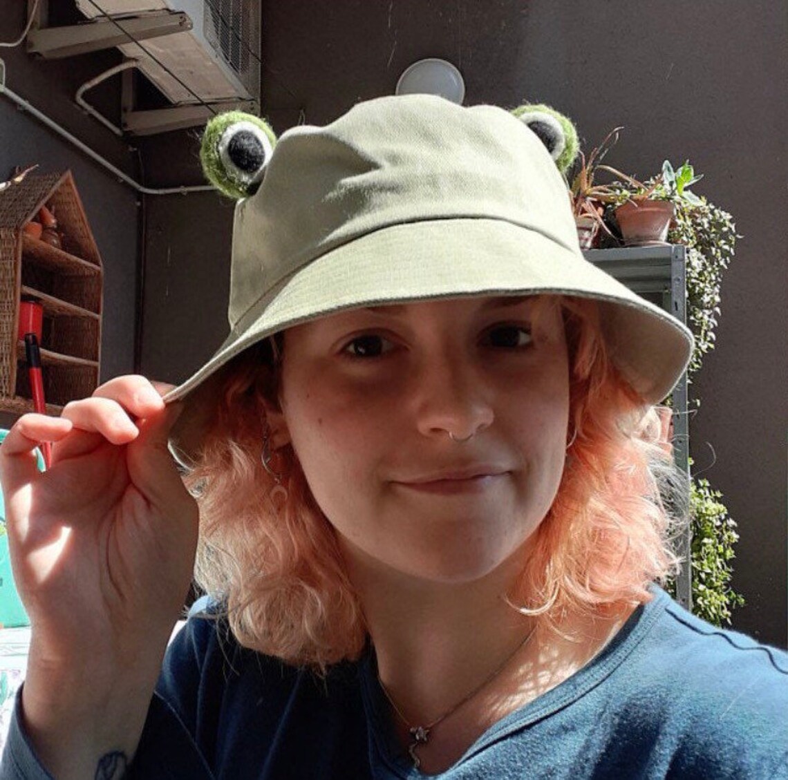 Frog Bucket Hat Green Bucket Hat Hat for Spring Bucket Hat - Etsy