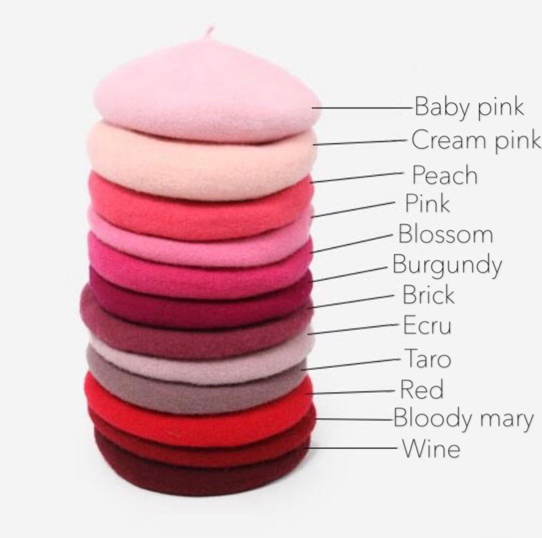 Rosa Beret, rotes Beret, Beret Hut, französisches Beret, Woll-Beret ...