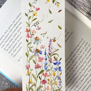 Flower Garden Bookmarks, Original Watercolor Painting, Set of 2, Size 2 ...