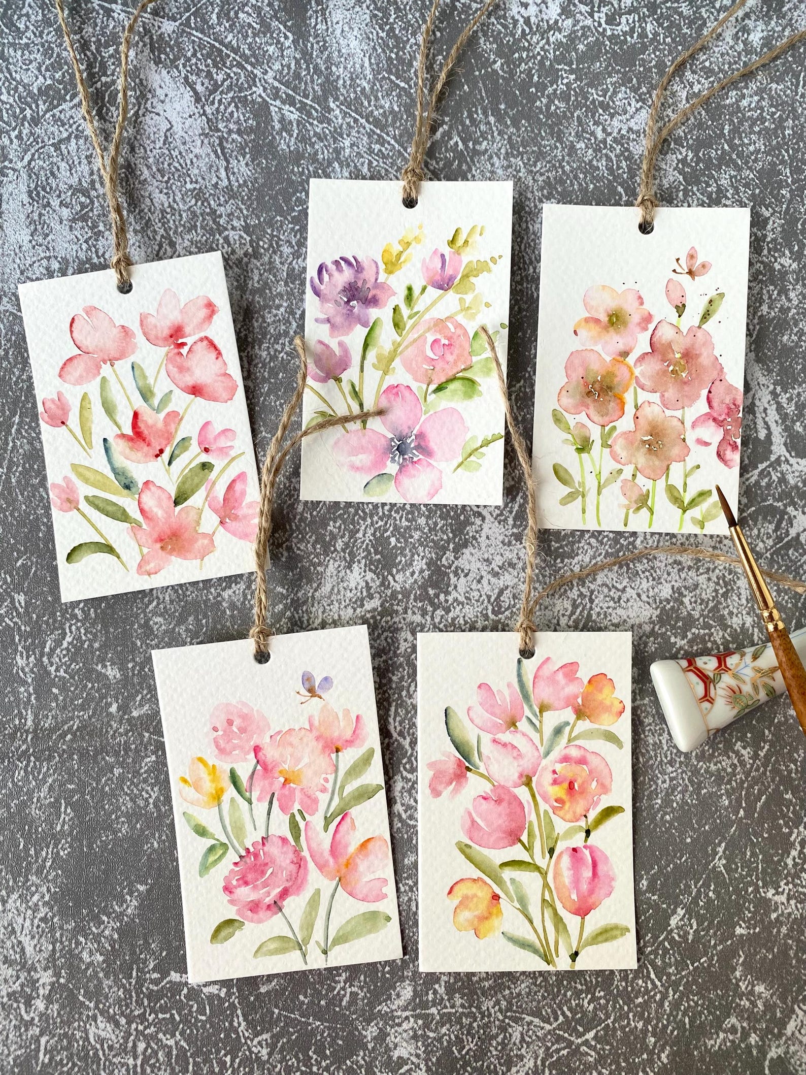 Handmade Floral Watercolor Gift Tags, Set of 10 - Etsy